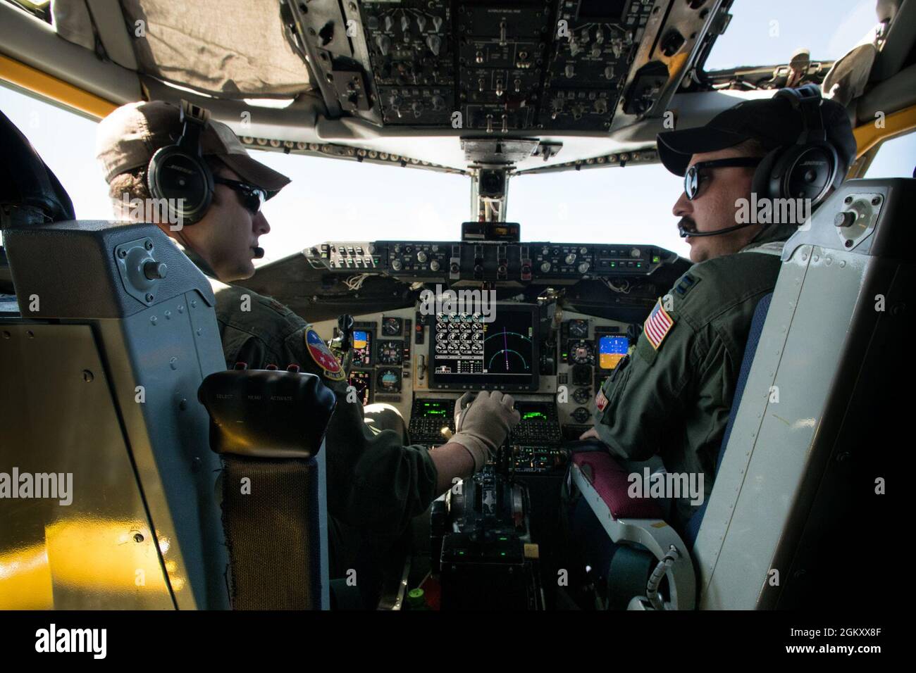 Maj. Dave Matherly and Capt. Rob Delagar, pilots with the 54th Air ...