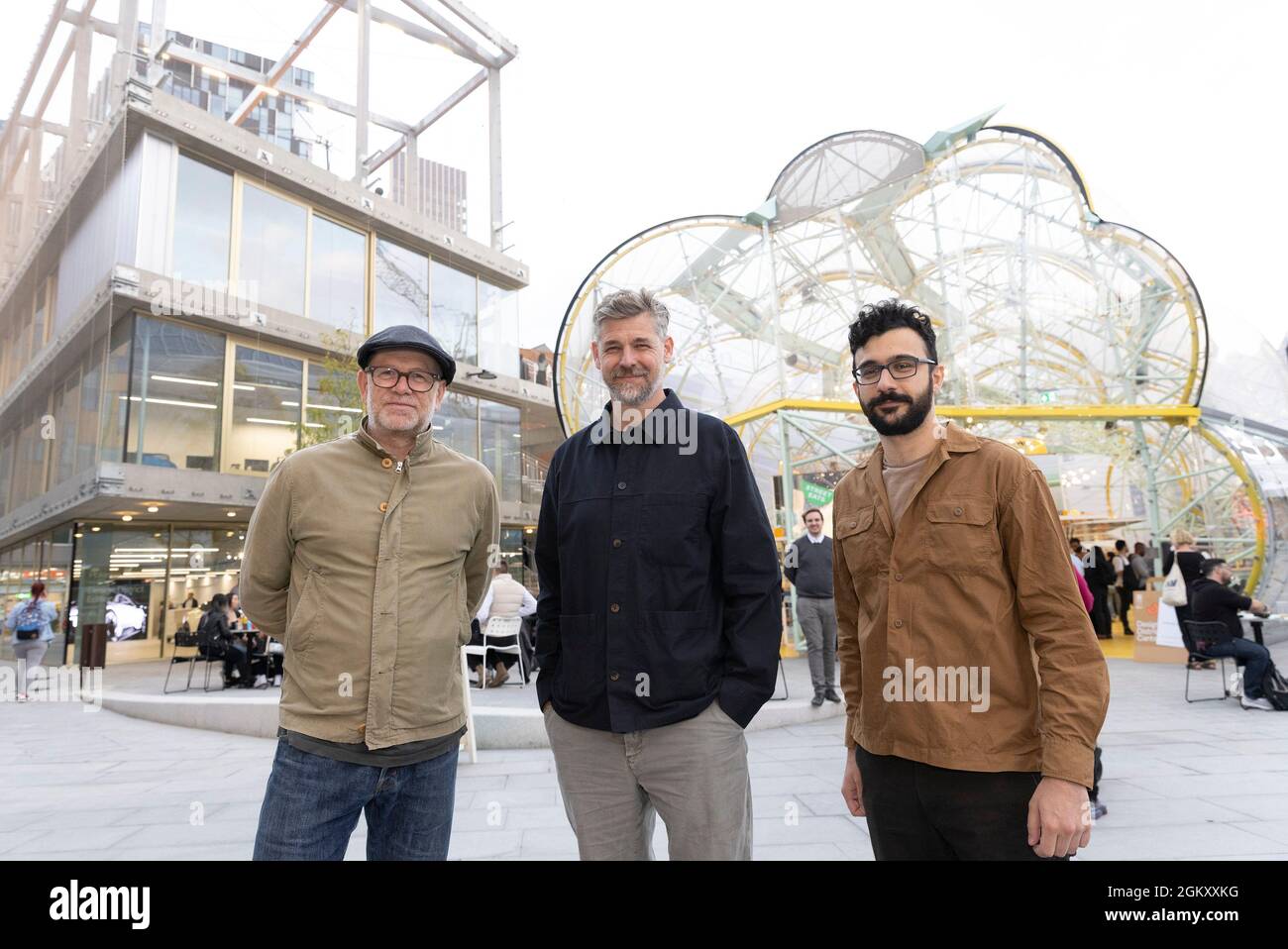 EDITORIAL USE ONLY (left to right) Architects Tom Lloyd, Jonathan ...