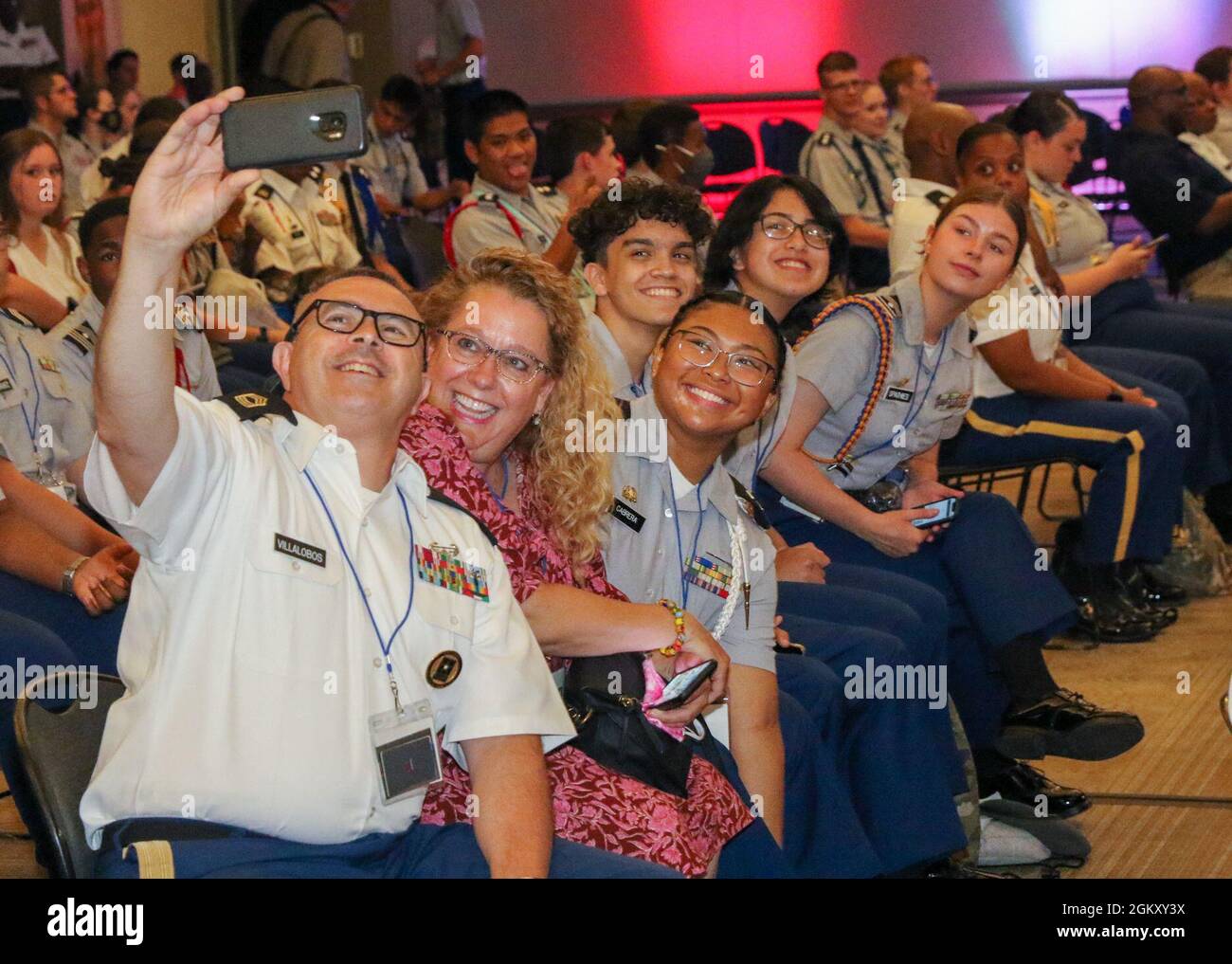 JROTC Cadets wait for the JLAB Leadership Award Ceremony to begin at ... JROTC Cadets wait for the JLAB Leadership Award Ceremony to begin at ...
