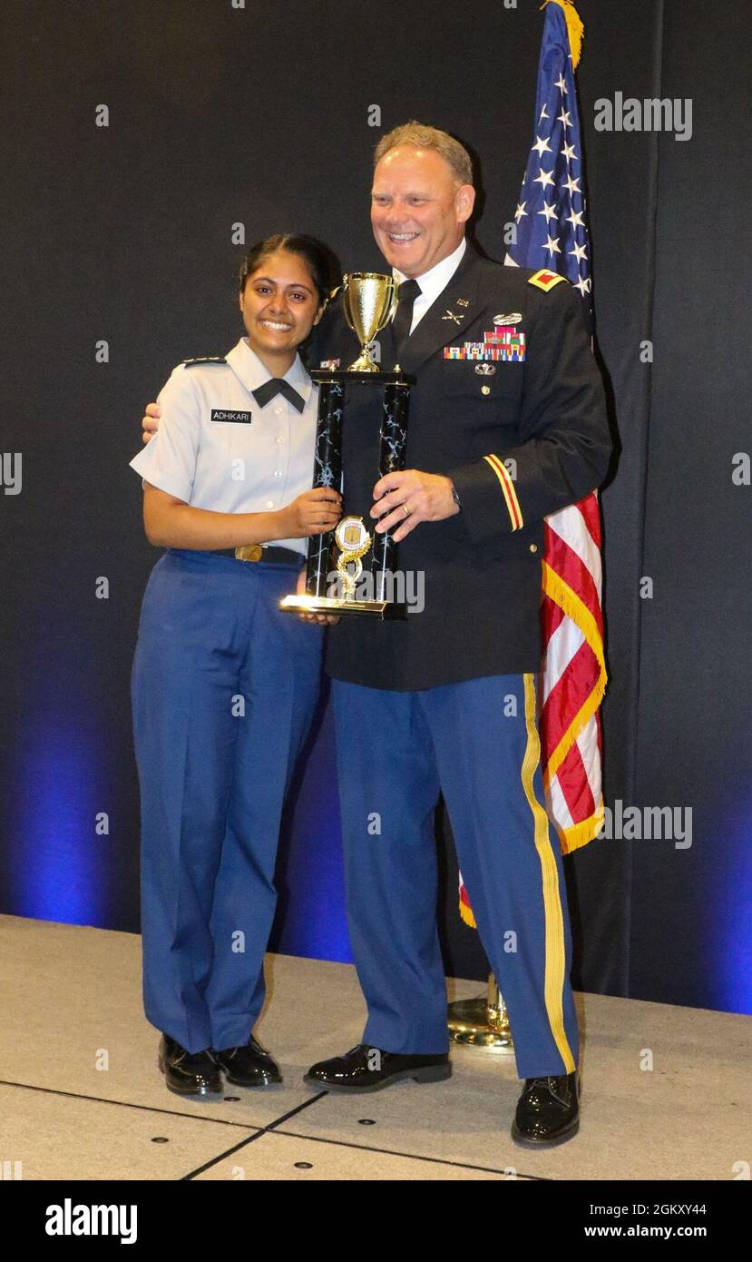 Col. Steve Smith, Army JROTC director, presents the 1st Place ...