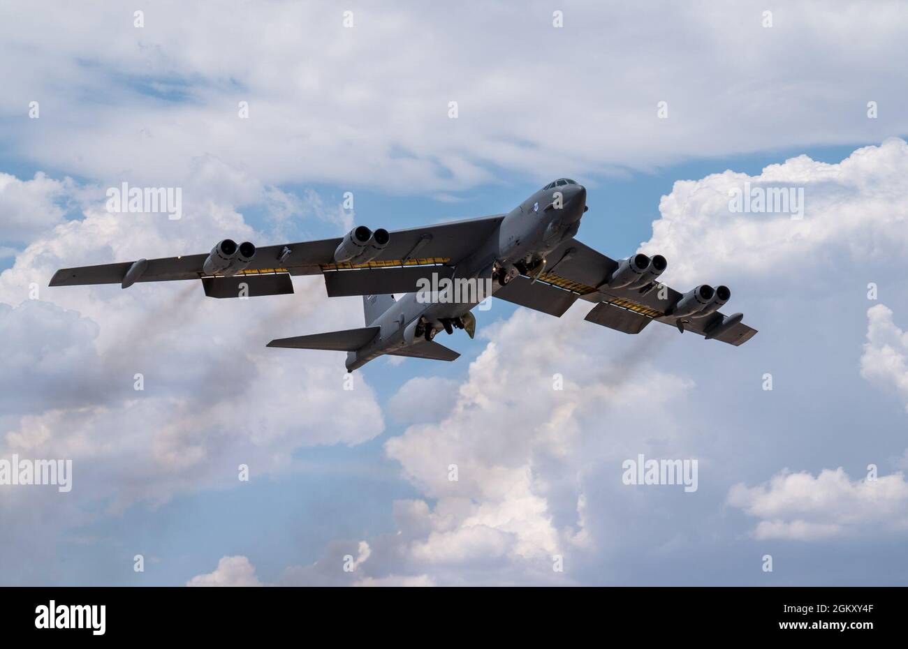 A B-52 Stratofortress assigned to the 20th Bomb Squadron, Barksdale Air ...