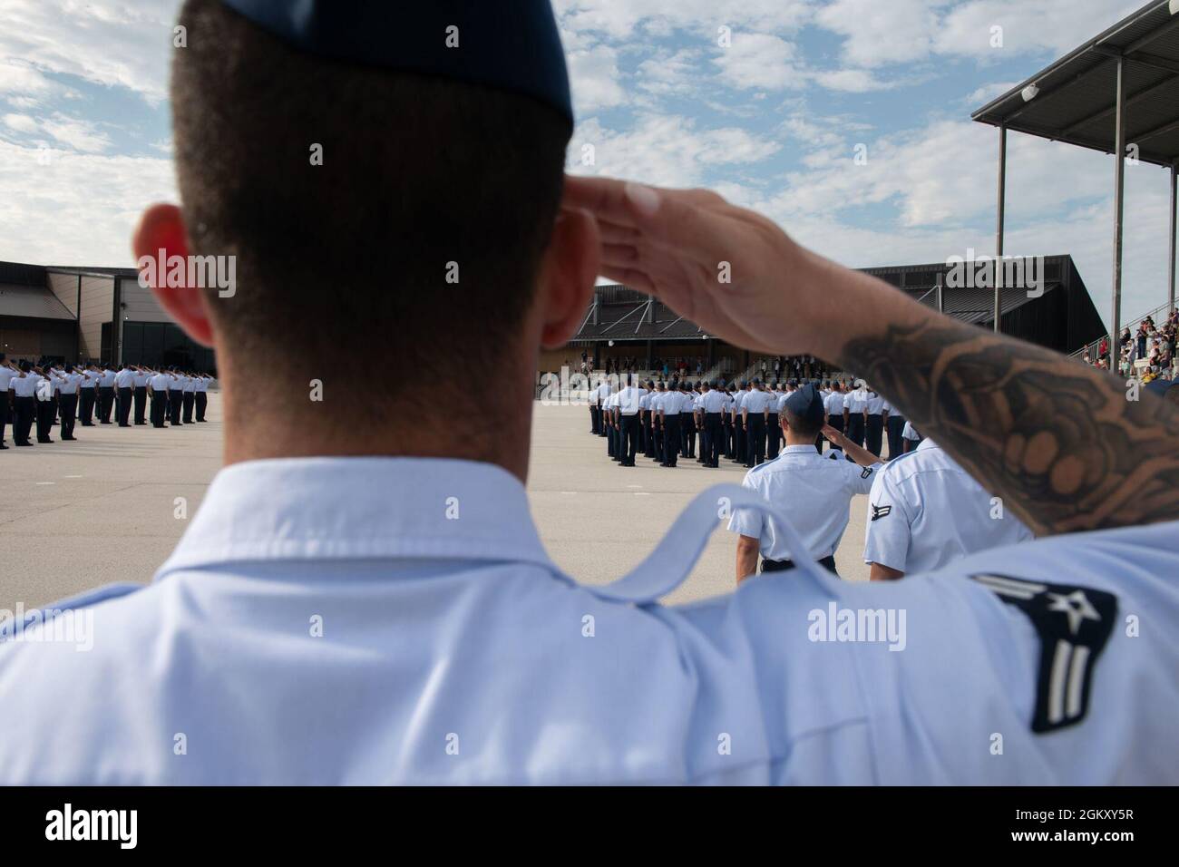 U.S. Air Force basic military graduation and coining ceremony is held ...