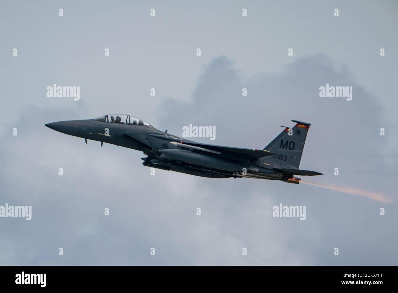 A U.S. Air Force F-15E Strike Eagle assigned to the 389th Fighter ...