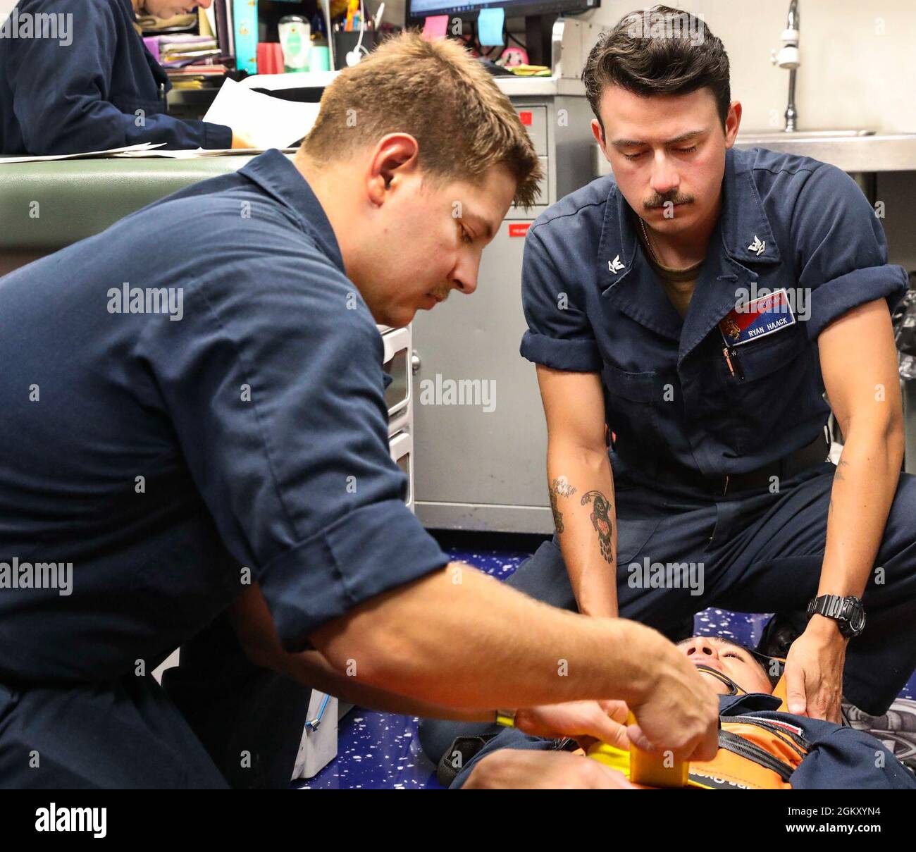 Gunner’s Mate 2nd Class Max Hand, from Valrico, Fla., and Personnel ...