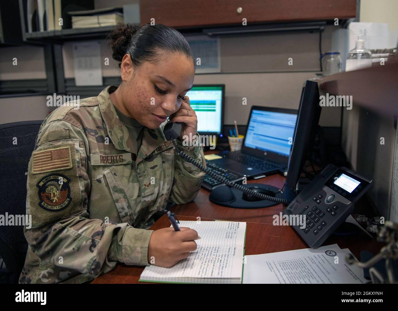 U.S. Air Force Airman 1st Class Destiny Roberts, 18th Security Forces ...