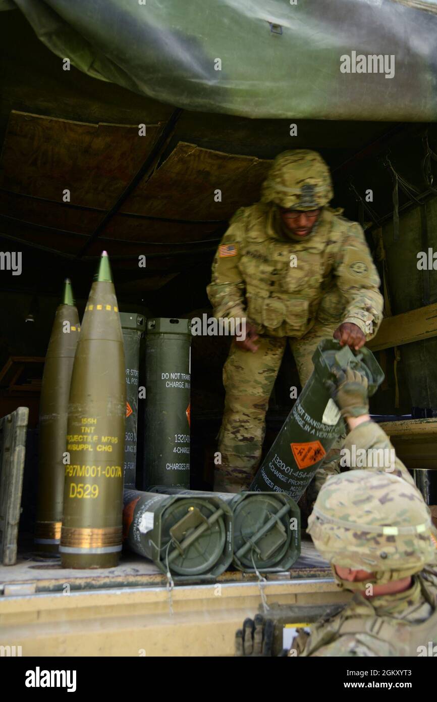 U.S. Army Sgt. Maurice Wharton, ammo team chief assigned to Cobra ...