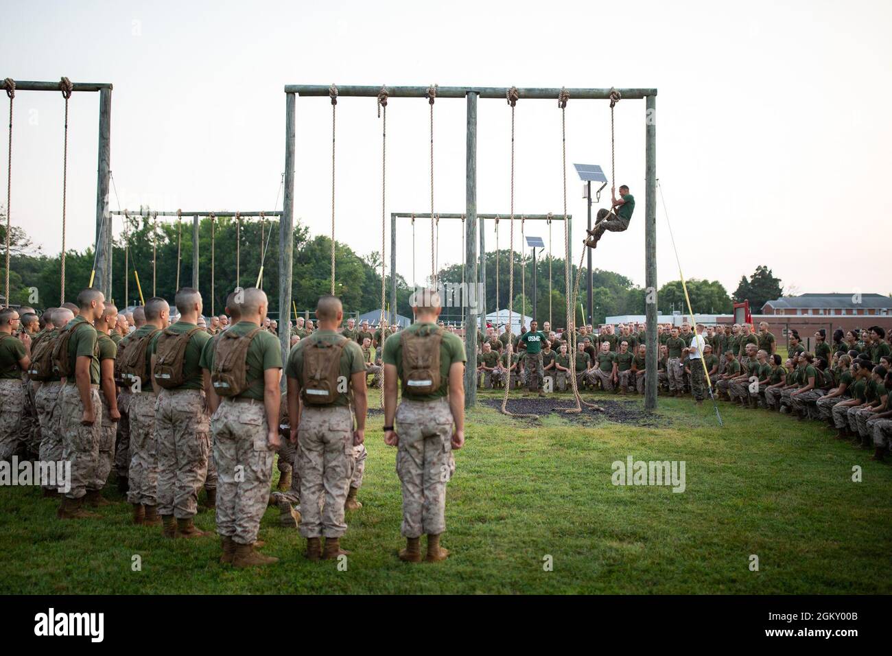 U.S. Marine Corps officer candidates with Lima Company receive ...
