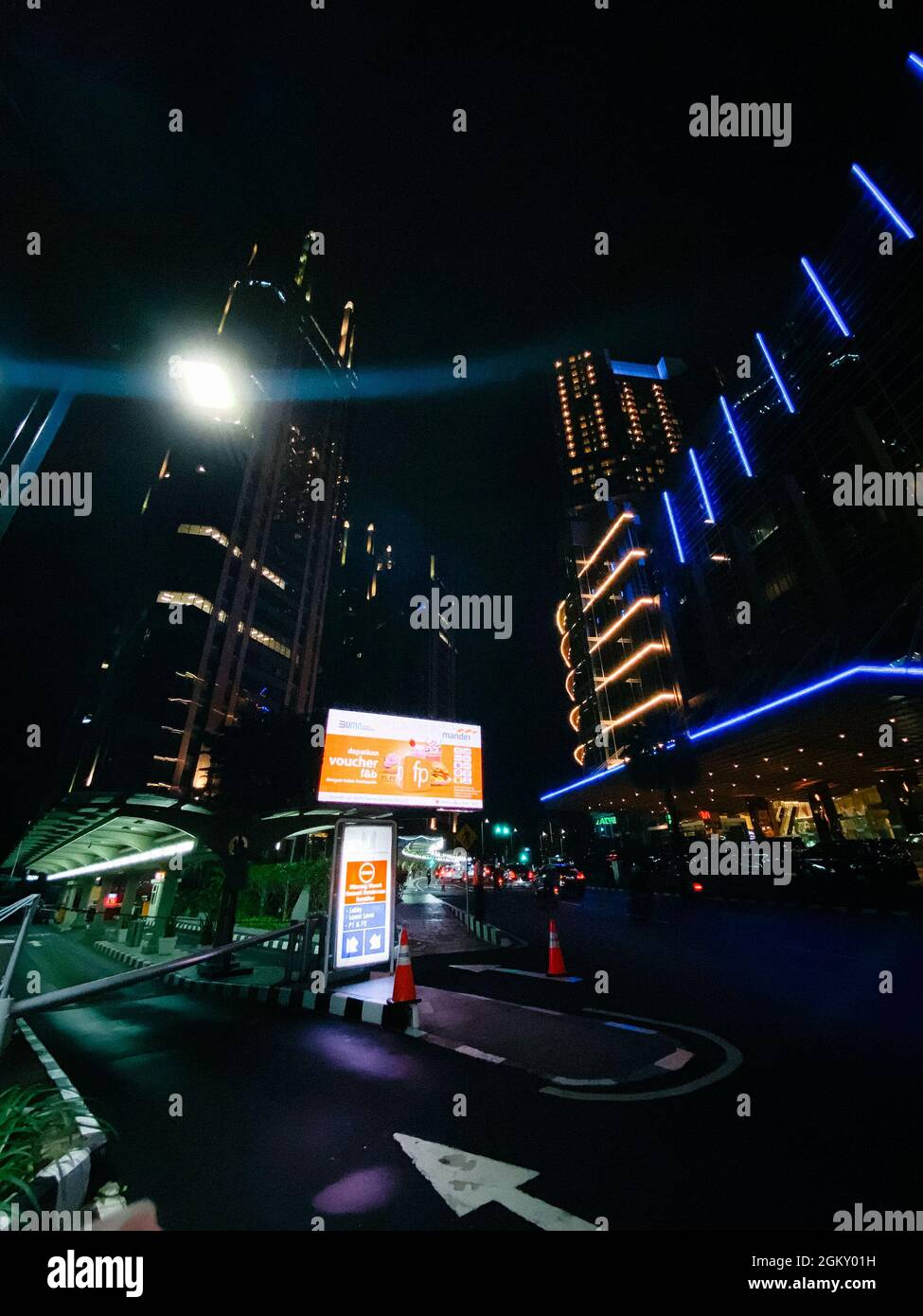 JAKARTA, INDONESIA - Jul 13, 2021: The SCBD financial district in ...