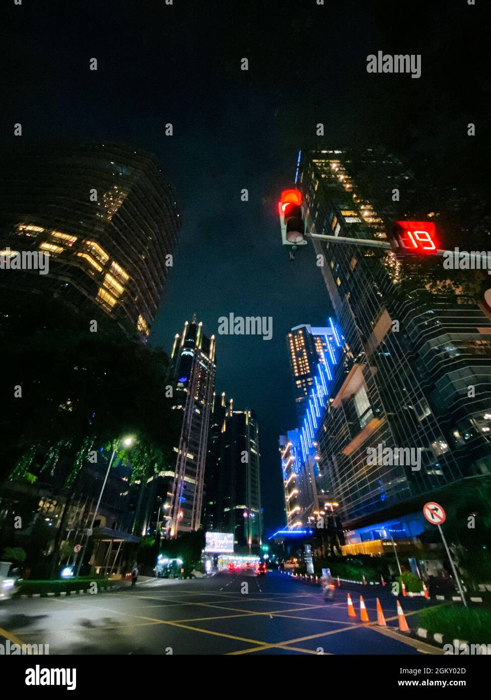 JAKARTA, INDONESIA - Jul 13, 2021: The SCBD financial district in ...