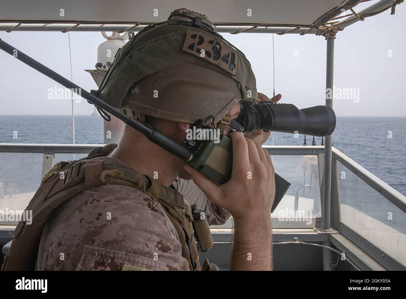210722-A-UH336-0088 ARABIAN GULF (July 22, 2021) – A Marine assigned to ...