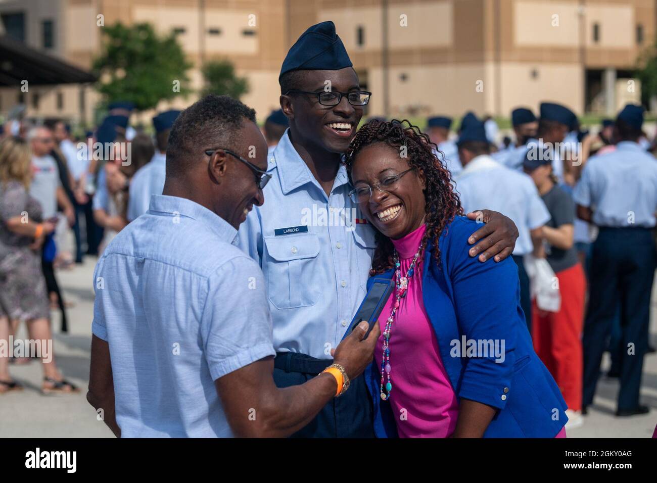U.S. Air Force basic military graduation and coining ceremony is held ...