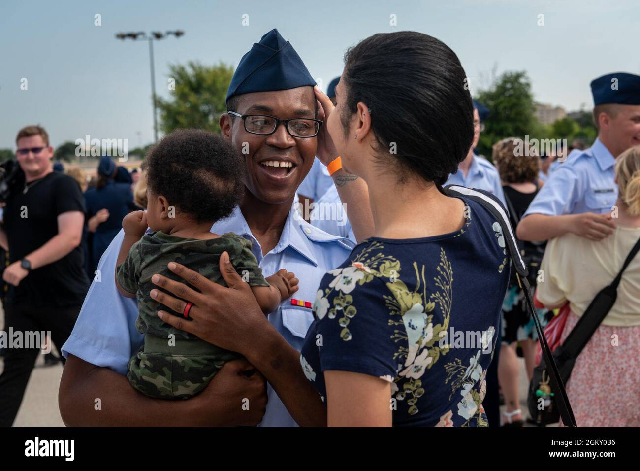U.S. Air Force basic military graduation and coining ceremony is held ...