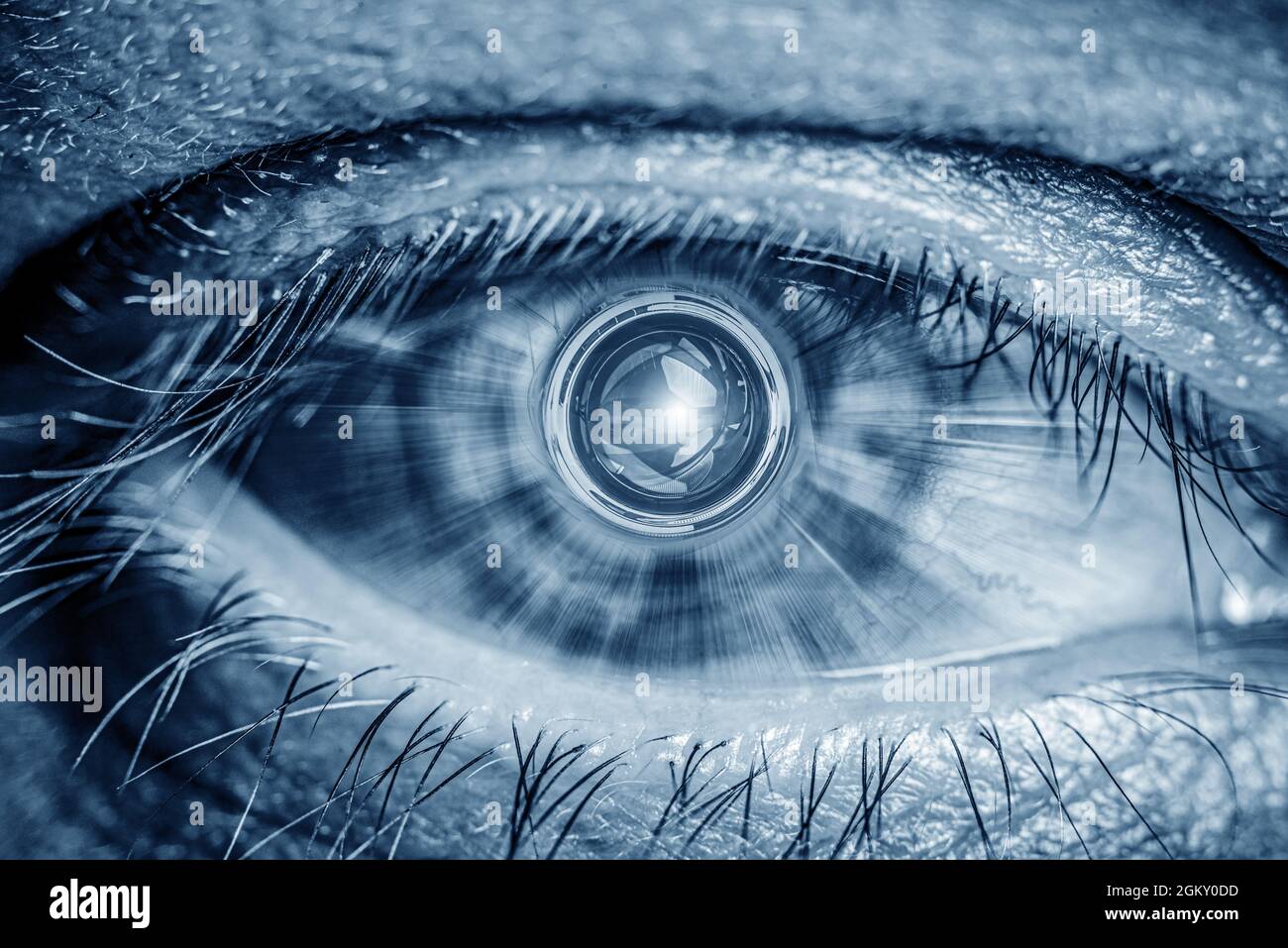 Cyborg eye. Digital human eye close up Stock Photo - Alamy