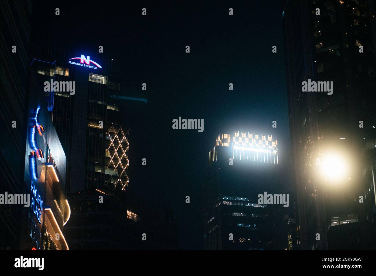JAKAR, INDONESIA - Jul 15, 2021: The SCBD financial area in Jakarta ...