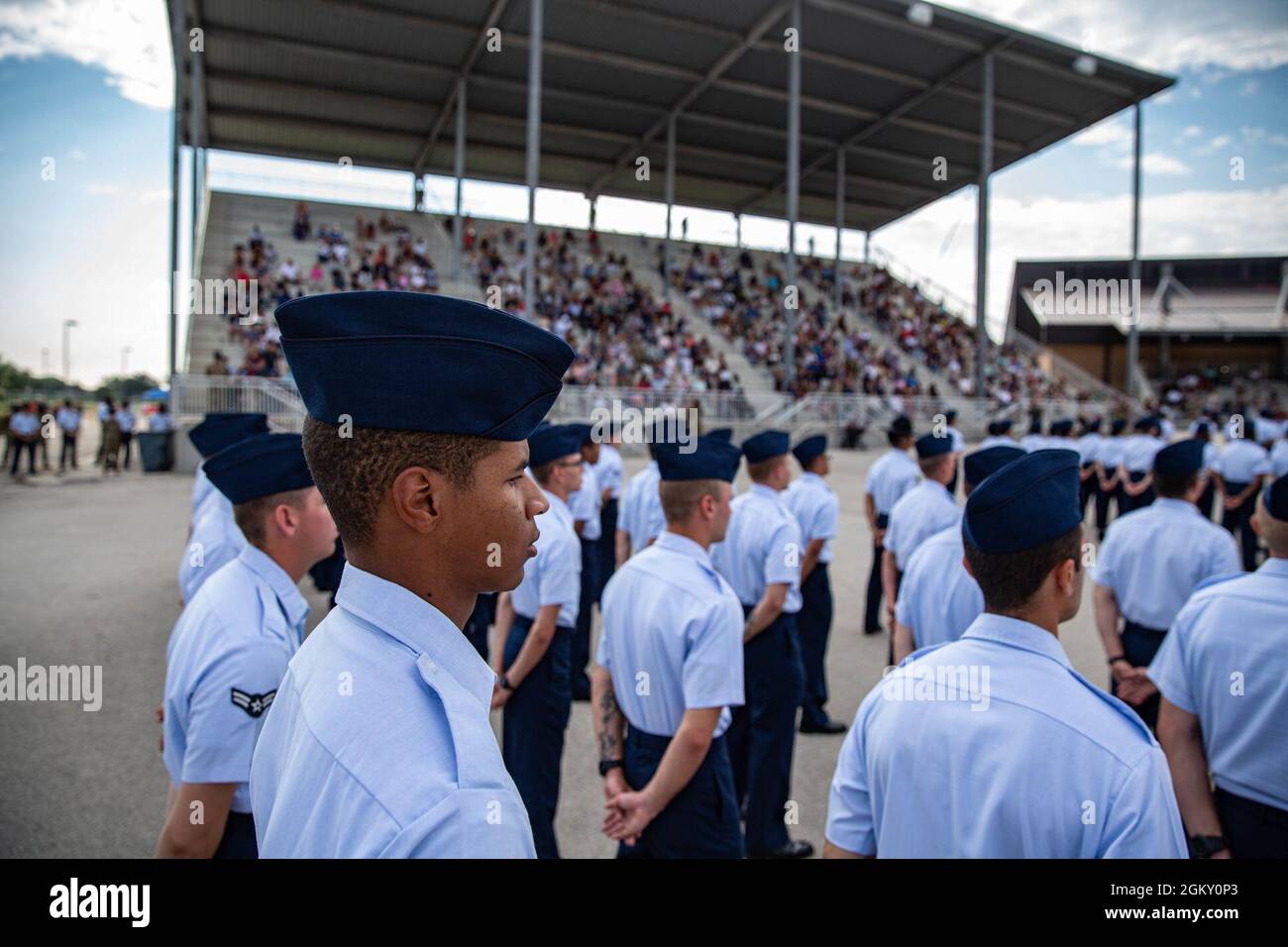 U.S. Air Force basic military graduation and coining ceremony is held ...