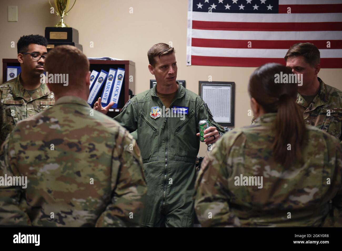 U.S. Air Force Col. Russell Cook, 23d Wing commander, discusses how he ...