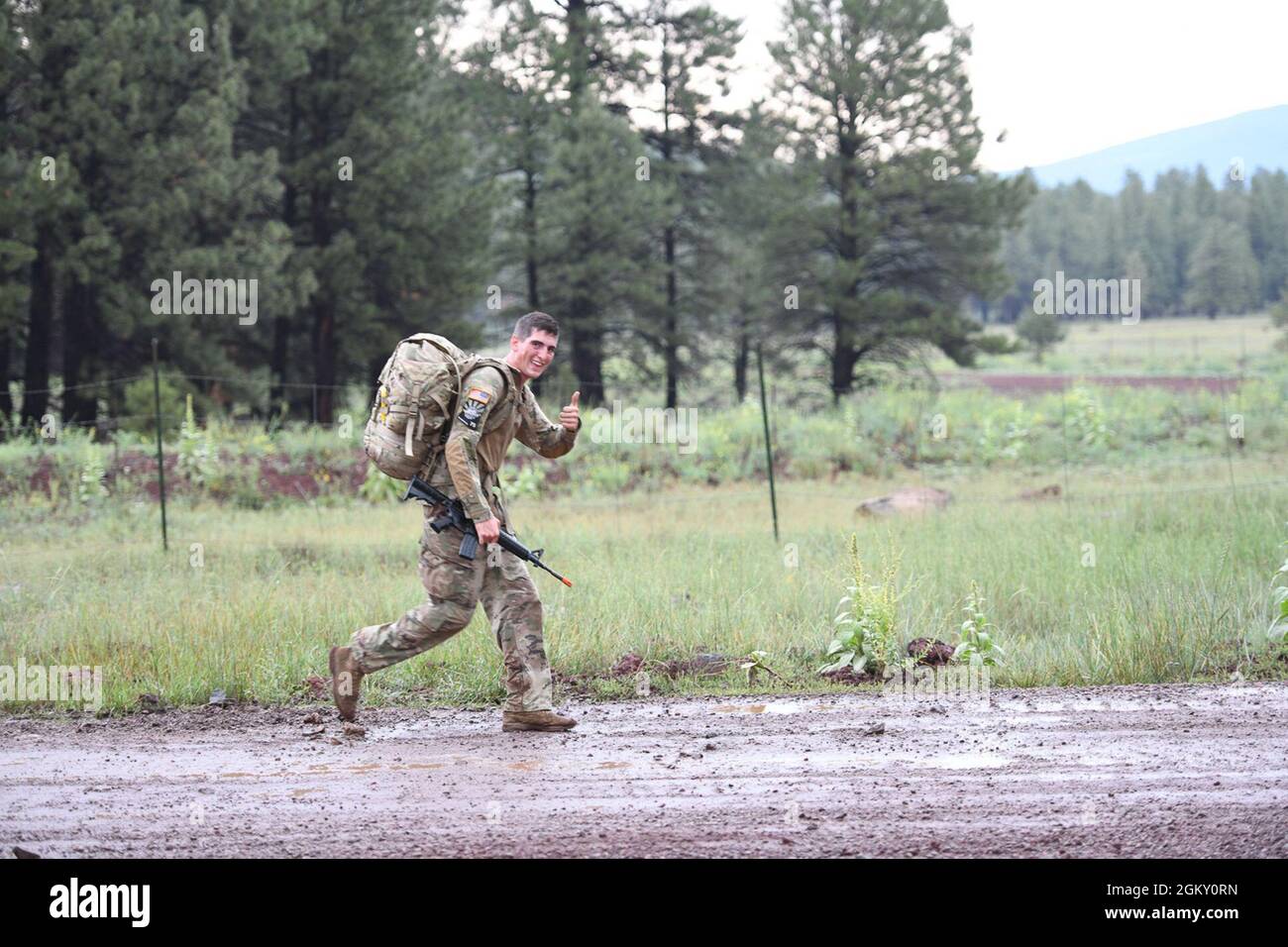 Spc. Adam Barlow, from the 65th Field Artillery Brigade, Utah National ...