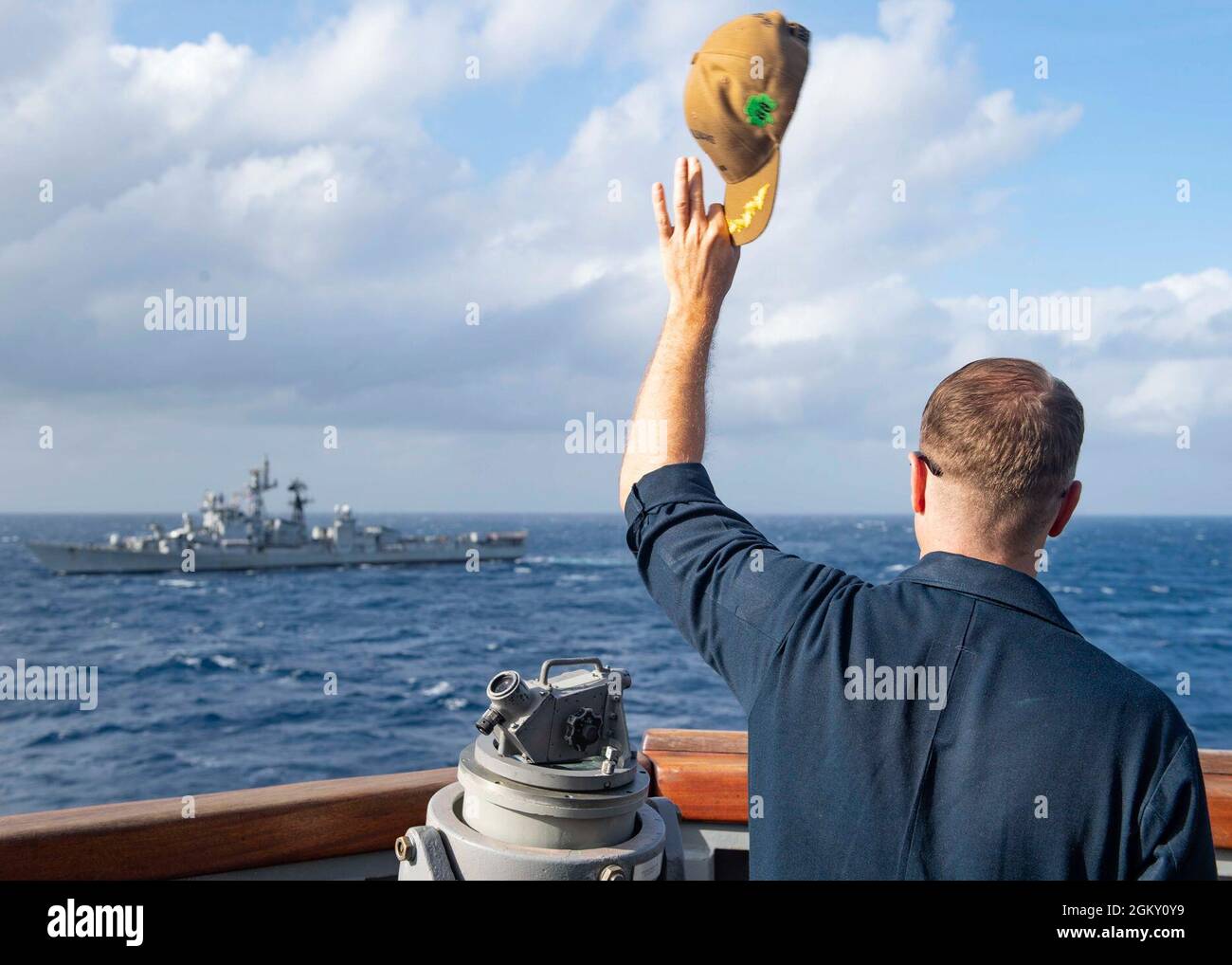 210722-N-UT641-0003 BAY OF BENGAL (July 22, 2021) Commanding officer of ...