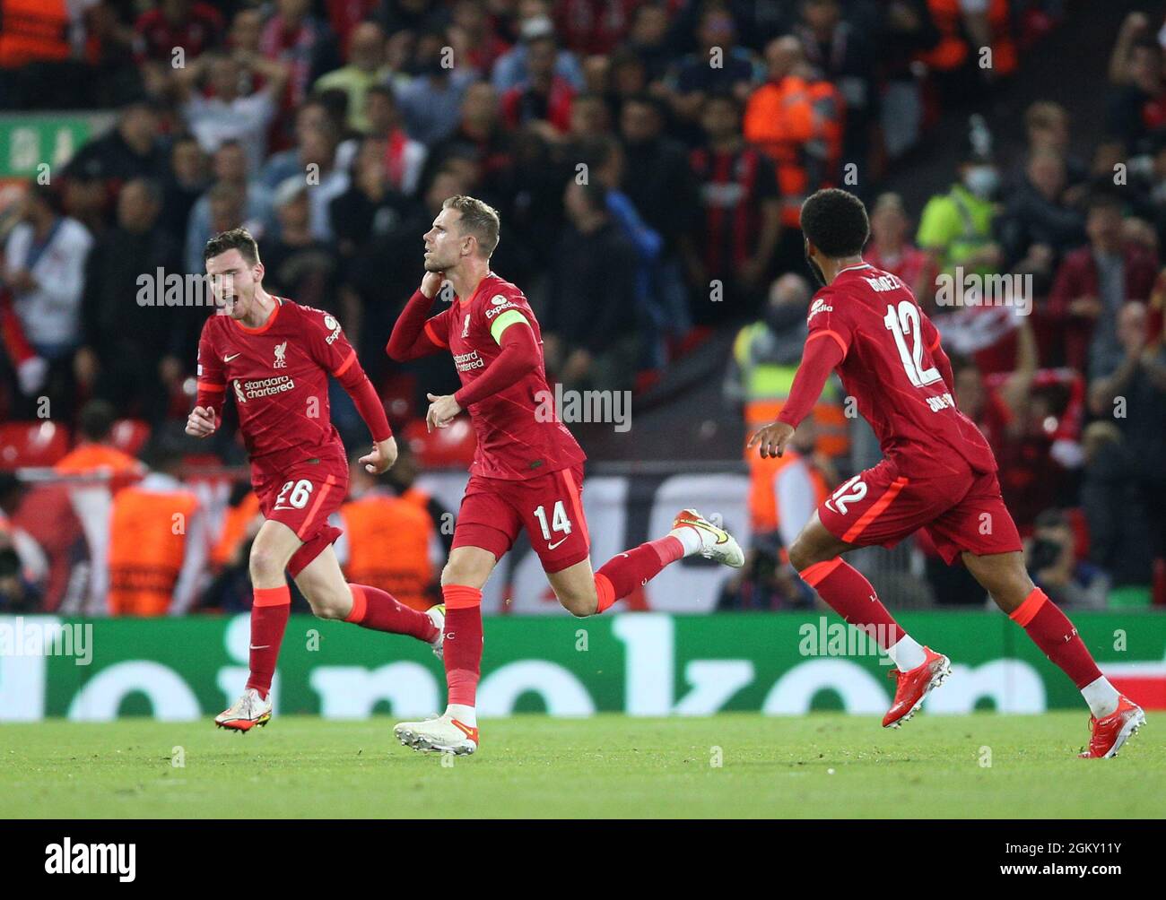 Liverpool, England, 15th September 2021. Jordan Henderson of Liverpool ...