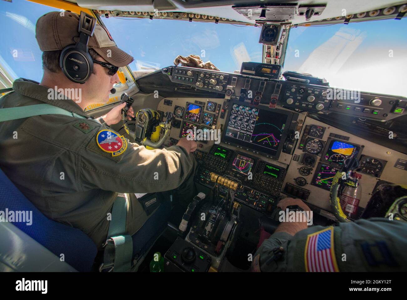 Capt. Dave Matherly and Maj. Rob Delabar, pilots with the 54th Air ...