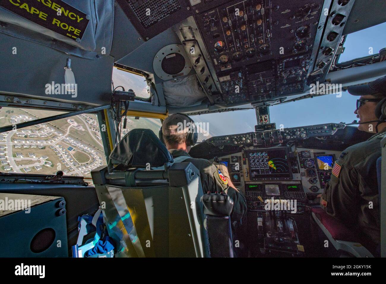 Capt. Dave Matherly and Maj. Rob Delabar, pilots with the 54th Air ...