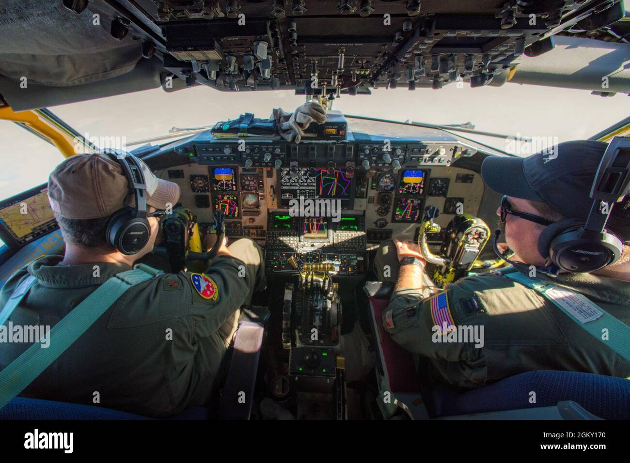 Capt. Dave Matherly and Maj. Rob Delabar, pilots with the 54th Air ...