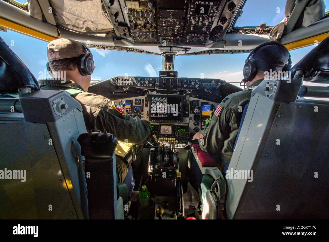 Capt. Dave Matherly and Maj. Rob Delabar, pilots with the 54th Air ...