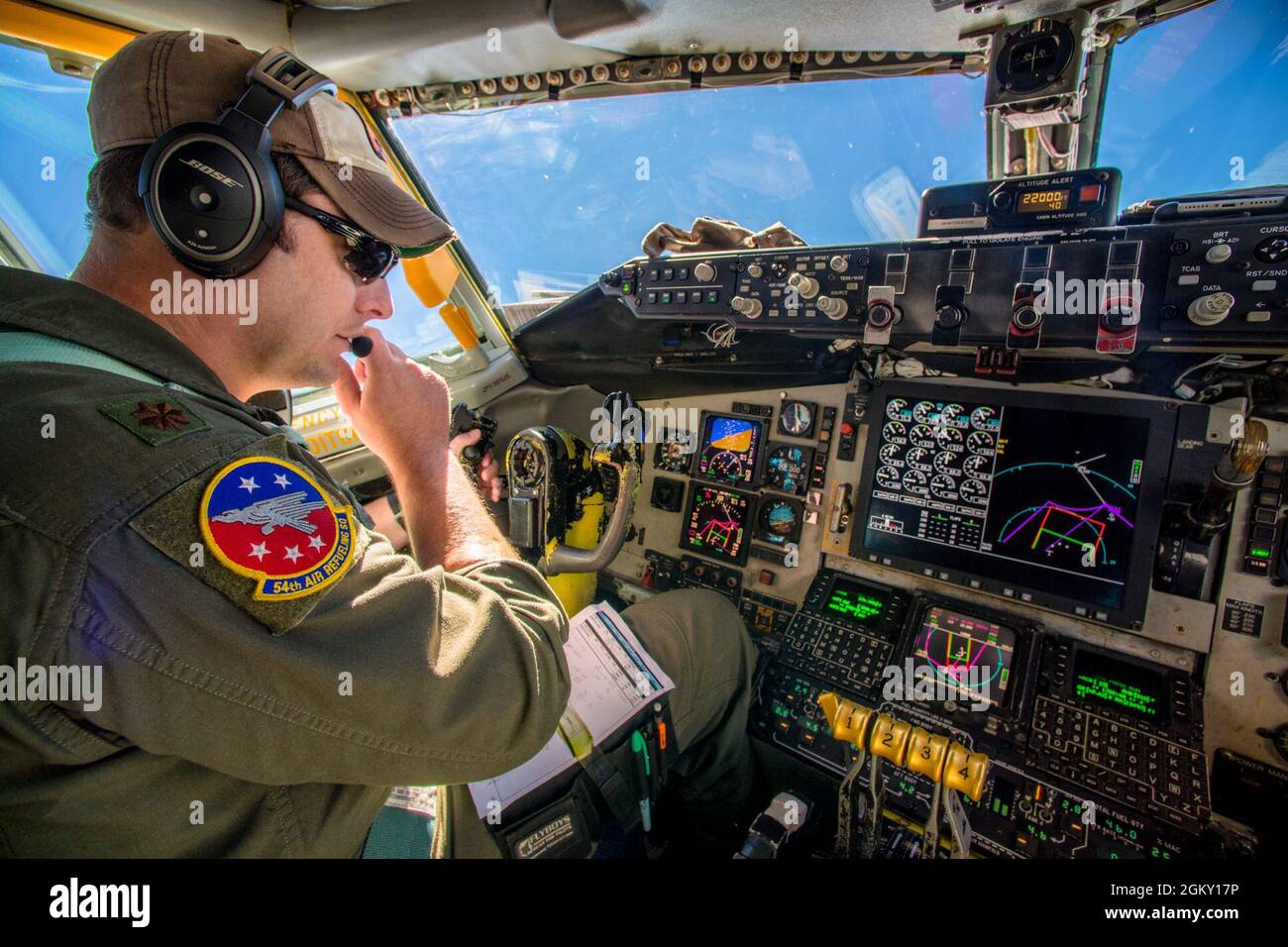 Capt. Dave Matherly and Maj. Rob Delabar, pilots with the 54th Air ...