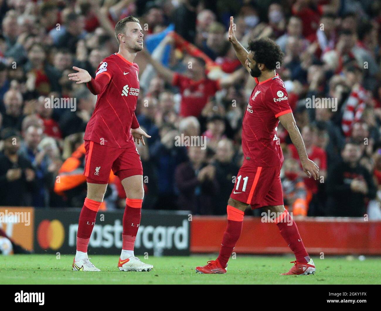 Liverpool, England, 15th September 2021. Jordan Henderson of Liverpool ...