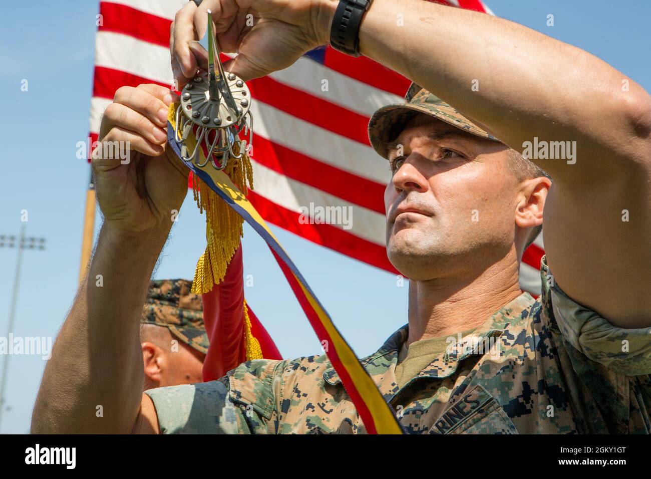 U.S. Marine Corps Lt. Col. Jeffery M. Rohman, commanding officer of 9th ...