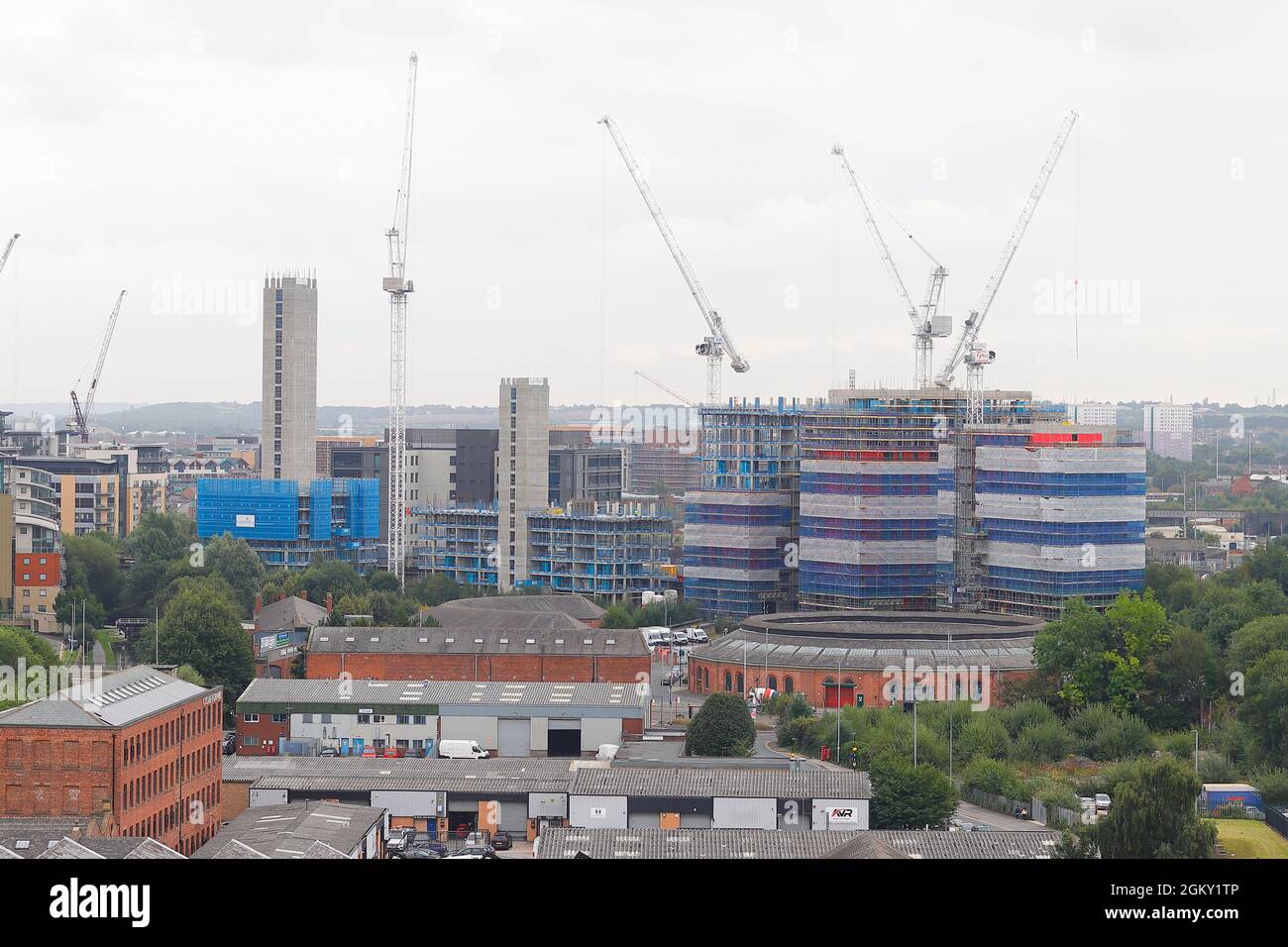 Monk Bridge development site in Leeds undergoing construction. The site ...