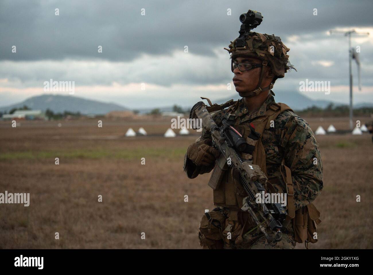 U.S. Marine Corps Lance Cpl. Riley King, an automatic rifleman with 1st ...