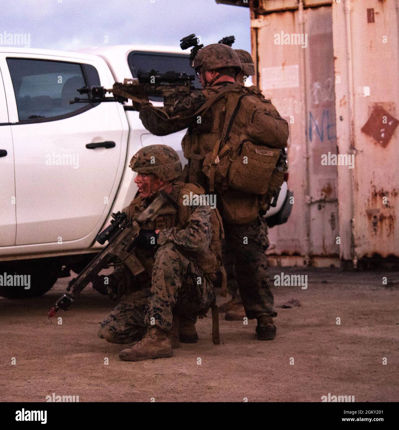 U.S. Marines with 1st Battalion, 7th Marine Regiment, Marine Rotational ...