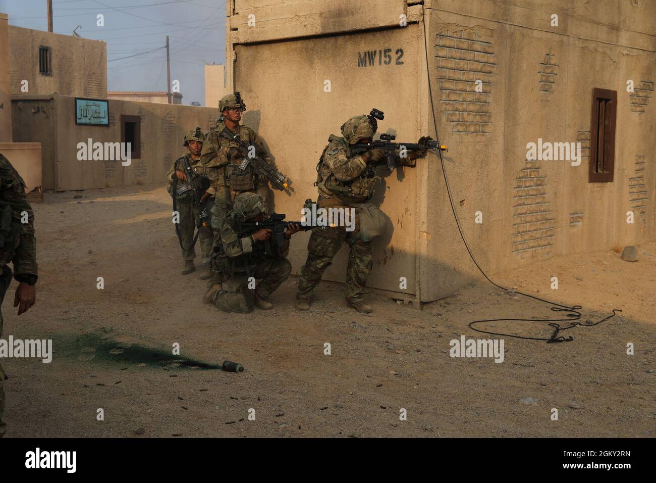 Sgt. Joseph Shells [far right] of the 45th Infantry Brigade Combat Team ...