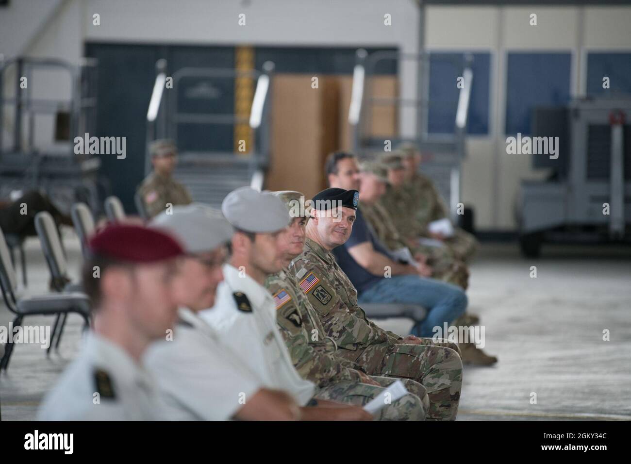 The 39th Strategic Signal Battalion Commander, Lt. Col. Jared Snawder ...