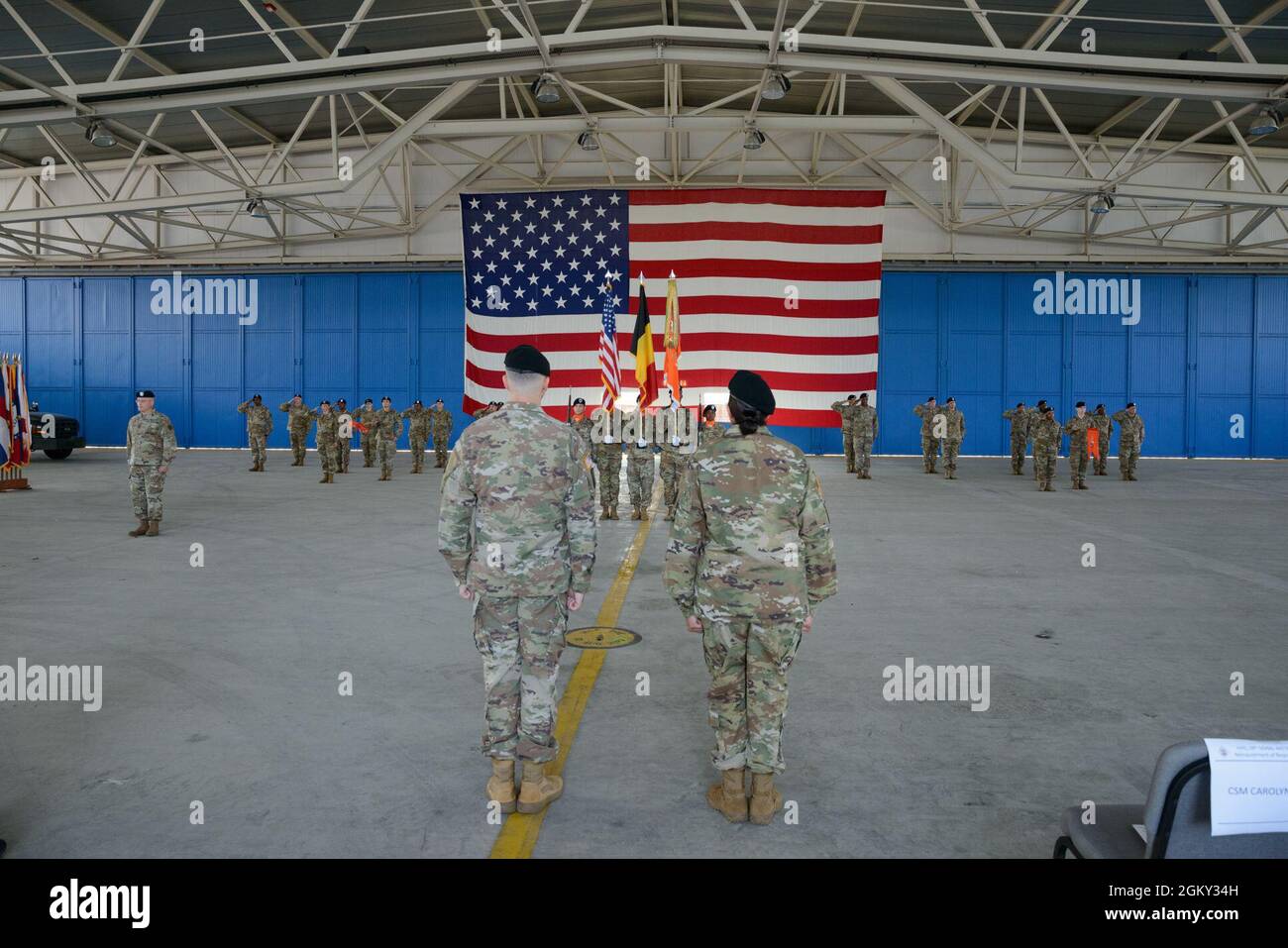 The 39th Strategic Signal Battalion Commander, Lt. Col. Jared Snawder ...