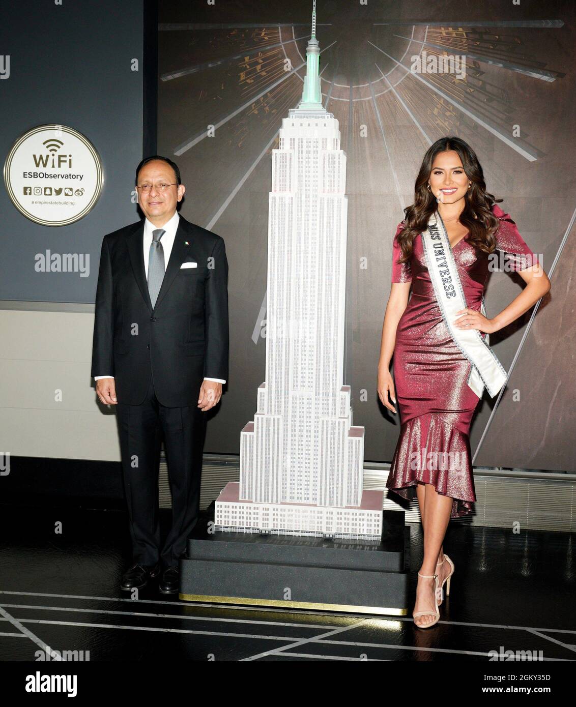 New York, NY, USA. 15th Sep, 2021. Miss Universe Andrea Meza, Consul ...