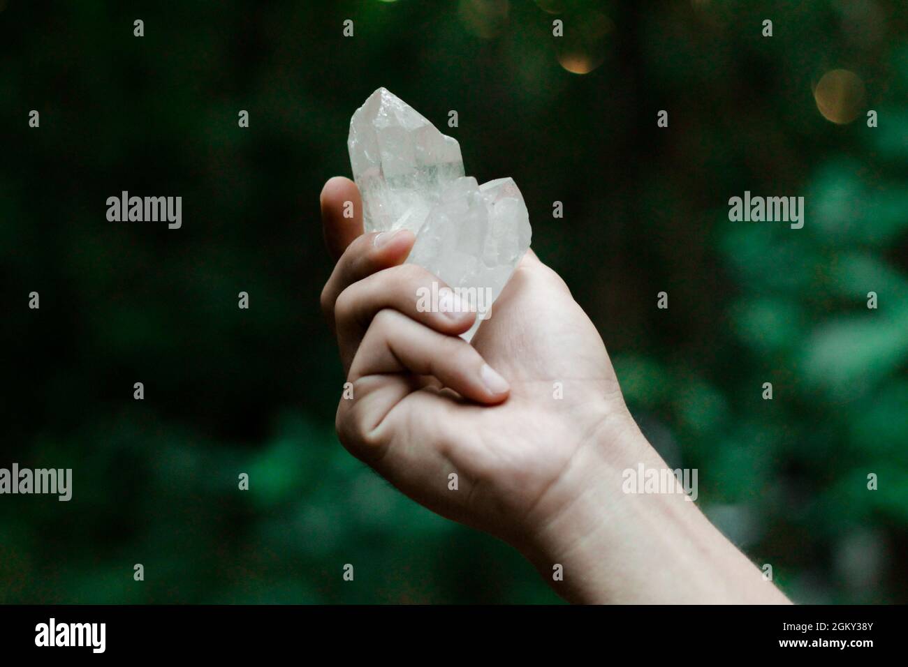 Hands holding crystal. Concept of occult symbolism and spiritual ...