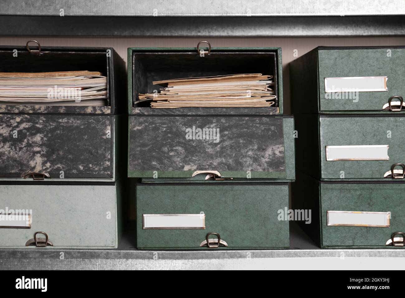 Archive storage boxes documents hi-res stock photography and images - Alamy