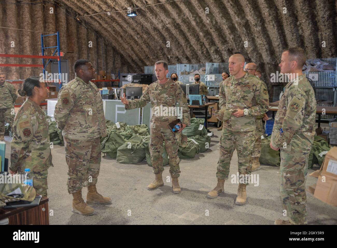 U.S. Air Force Brig. Gen. Christopher Sage, center, 332nd Air ...