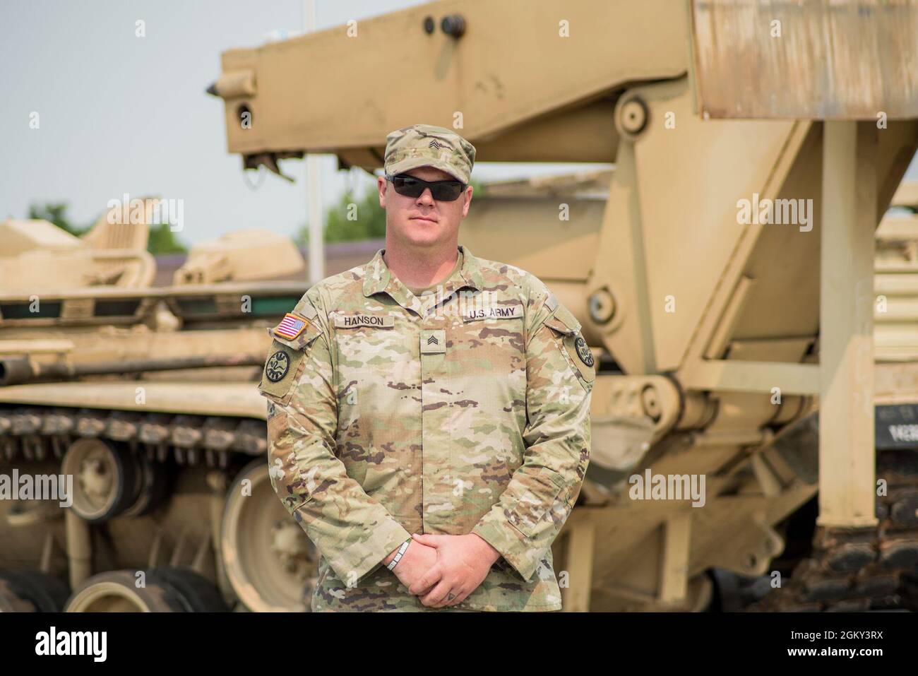 Army National Guard Sgt. Tyrell Hanson with Company B, 116th Brigade ...