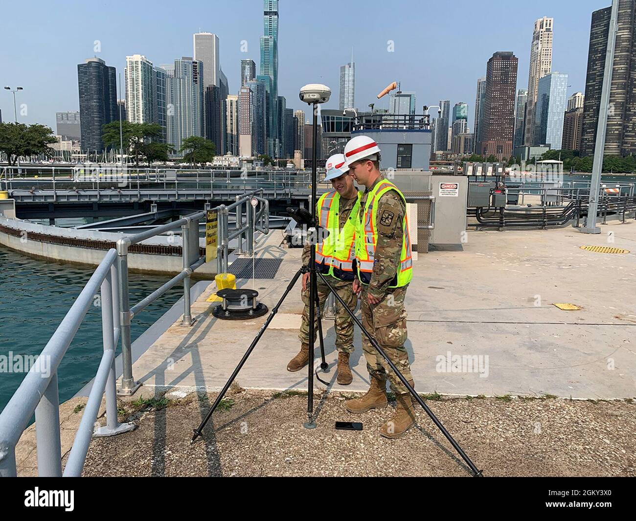 Army Cadets Jacob Krause and Zackery Denning at the Chicago Harbor Lock ...
