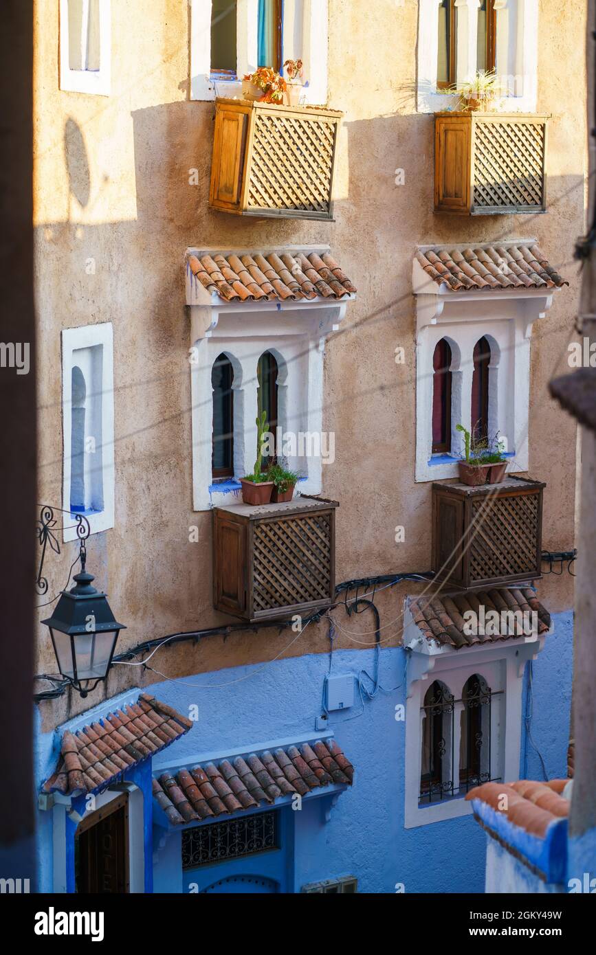 Street scene in the Chefchaouen, Morocco, Africa Stock Photo - Alamy