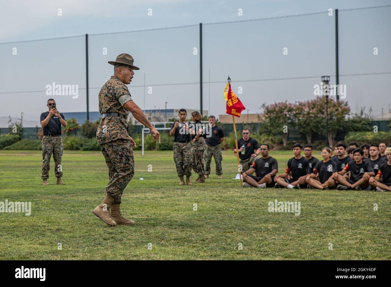 U.S. Marine Corps Gunnery Sgt. Miguel A. Pantoja, a drill instructor ...