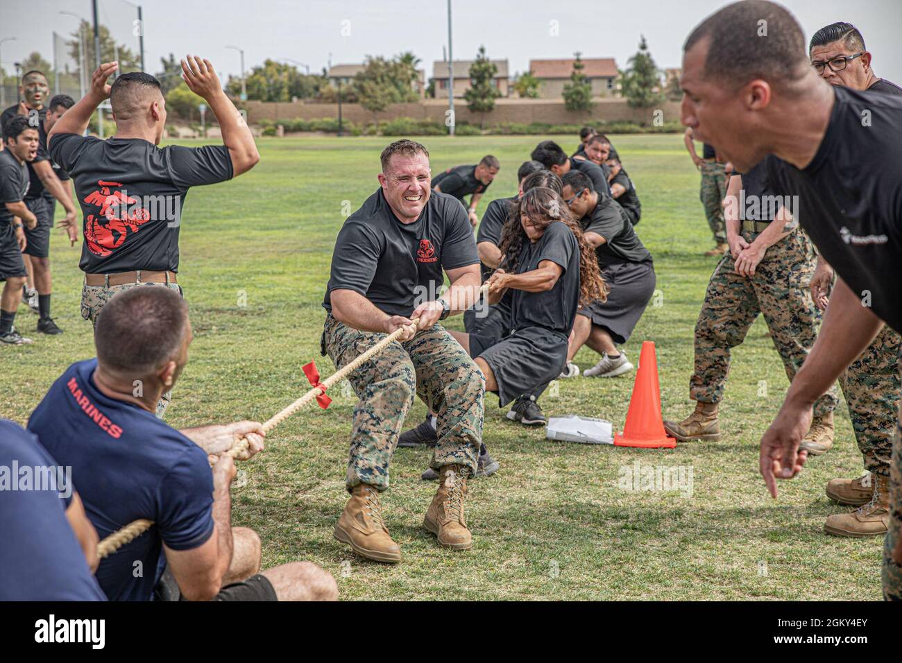 U.S. Marines and future Marines with Recruiting Station Riverside, 12th ...