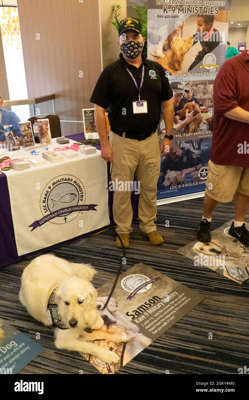 Vendors interact with service members at a Yellow Ribbon Reintegration ...