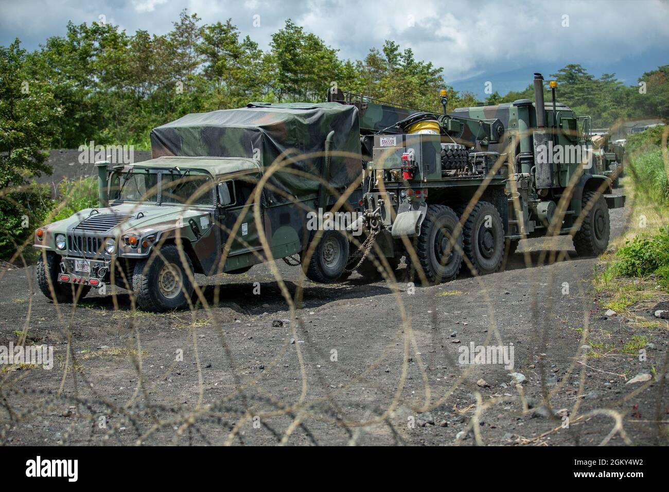 U.S. Marine Corps Cpl. Rand Talaro, a 7-ton wrecker operator, with ...