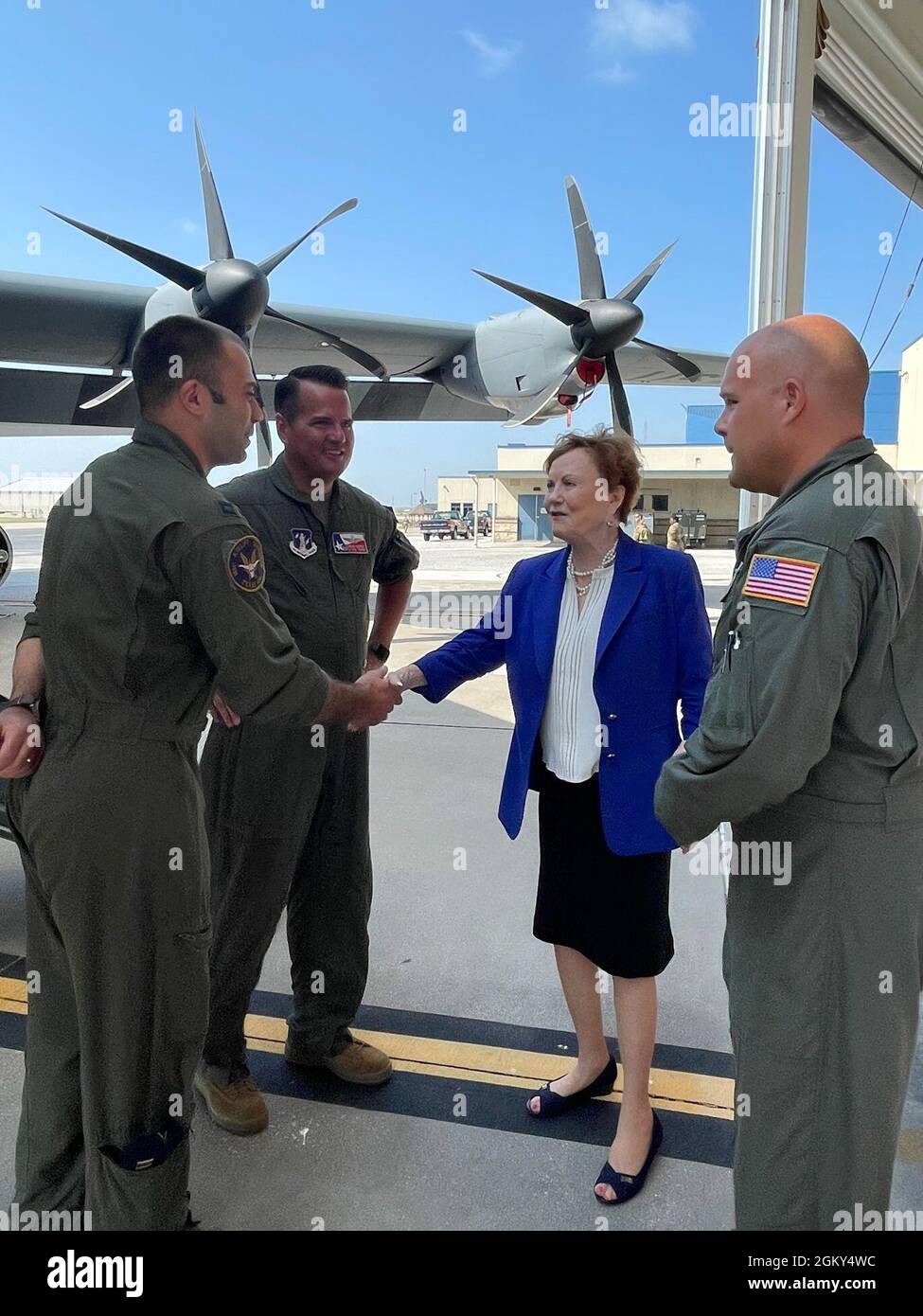 The aircrew who delivered the first C-130J arrival to Naval Air Station ...