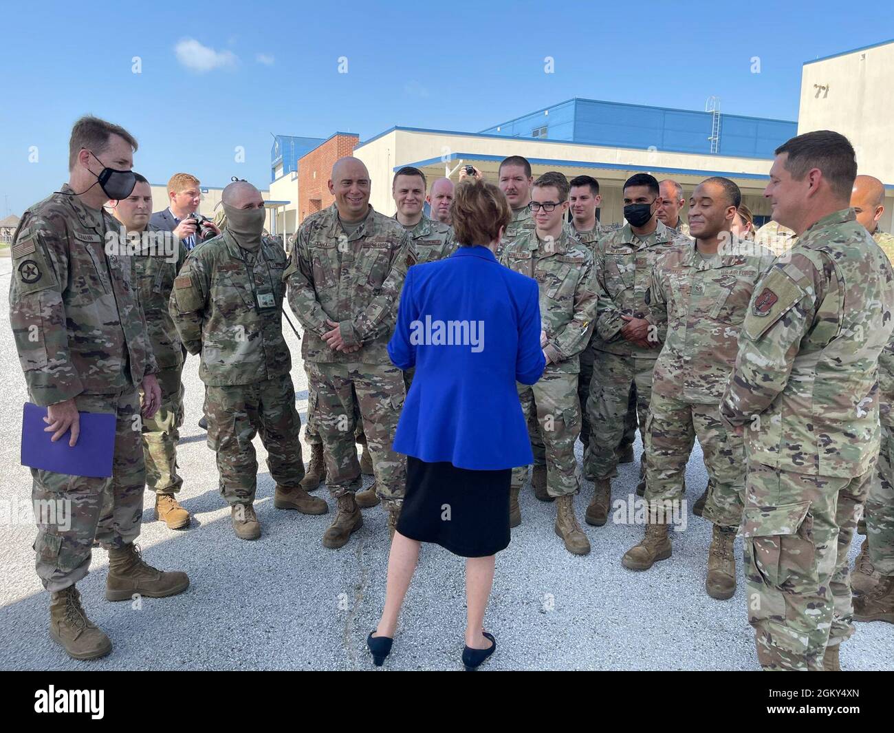 Numerous 136th Airlift Wing Texas Air National Guardsmen receives a ...