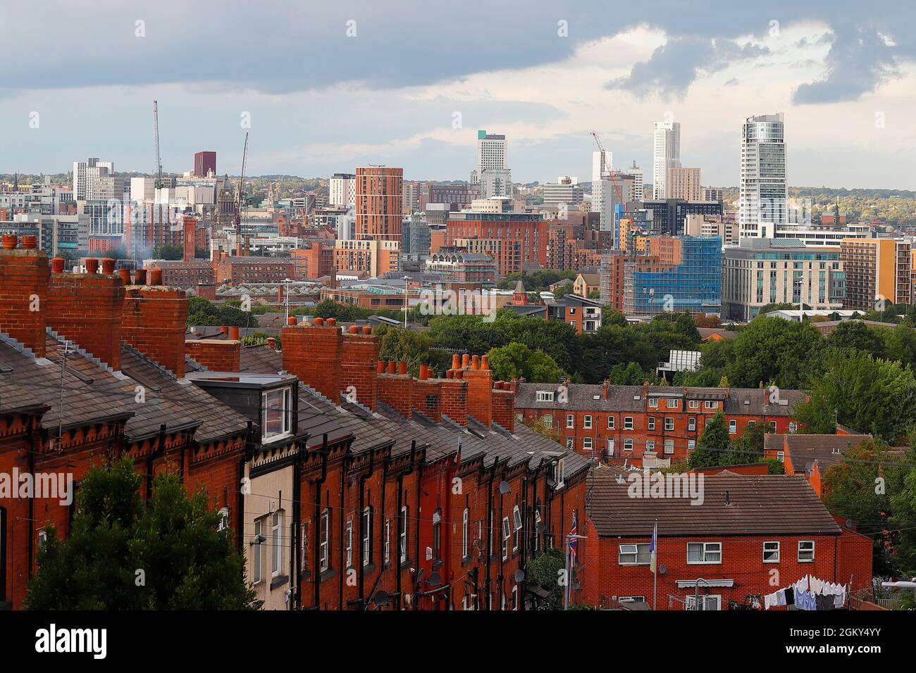 Views across Leeds City Centre from Beeston Stock Photo - Alamy